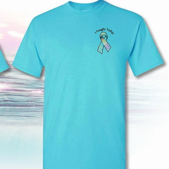 I Fought Today Classic Logo Cancer Ribbons T-Shirt - Walmart.com