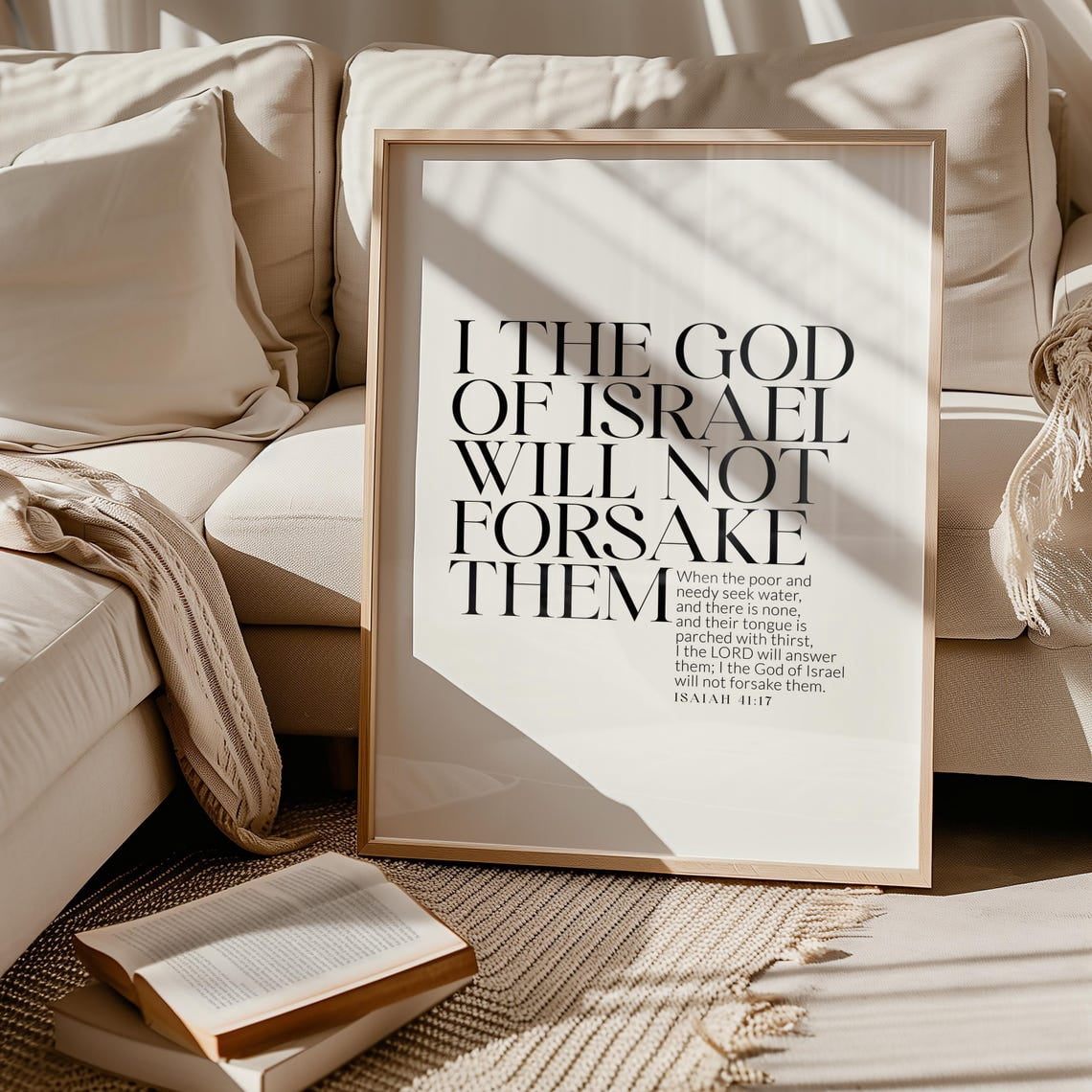 I The God Of Israel Will Not Forsake Printable, Isaiah 41:17, Bible ...