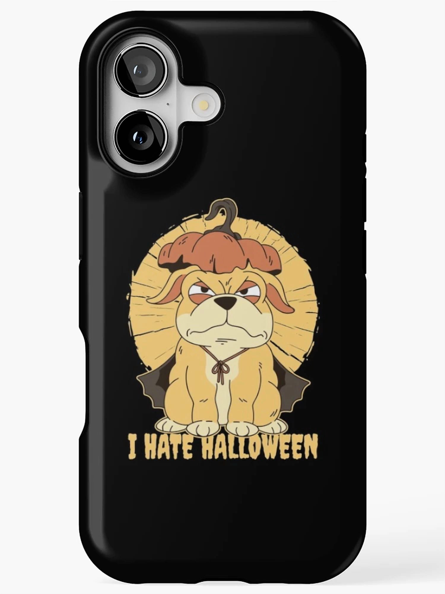 I Hate Halloween Funny Dog Design Case for PHONE 11 12 13 14 15 16 Pro ...