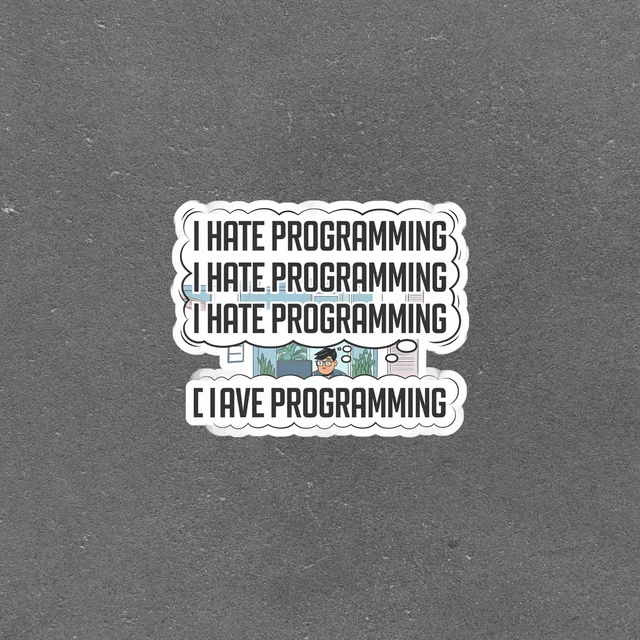 I Hate Programming It Works Programmer Coding Stickerphone Decal Water Bottle Stickers, Vinyl ...