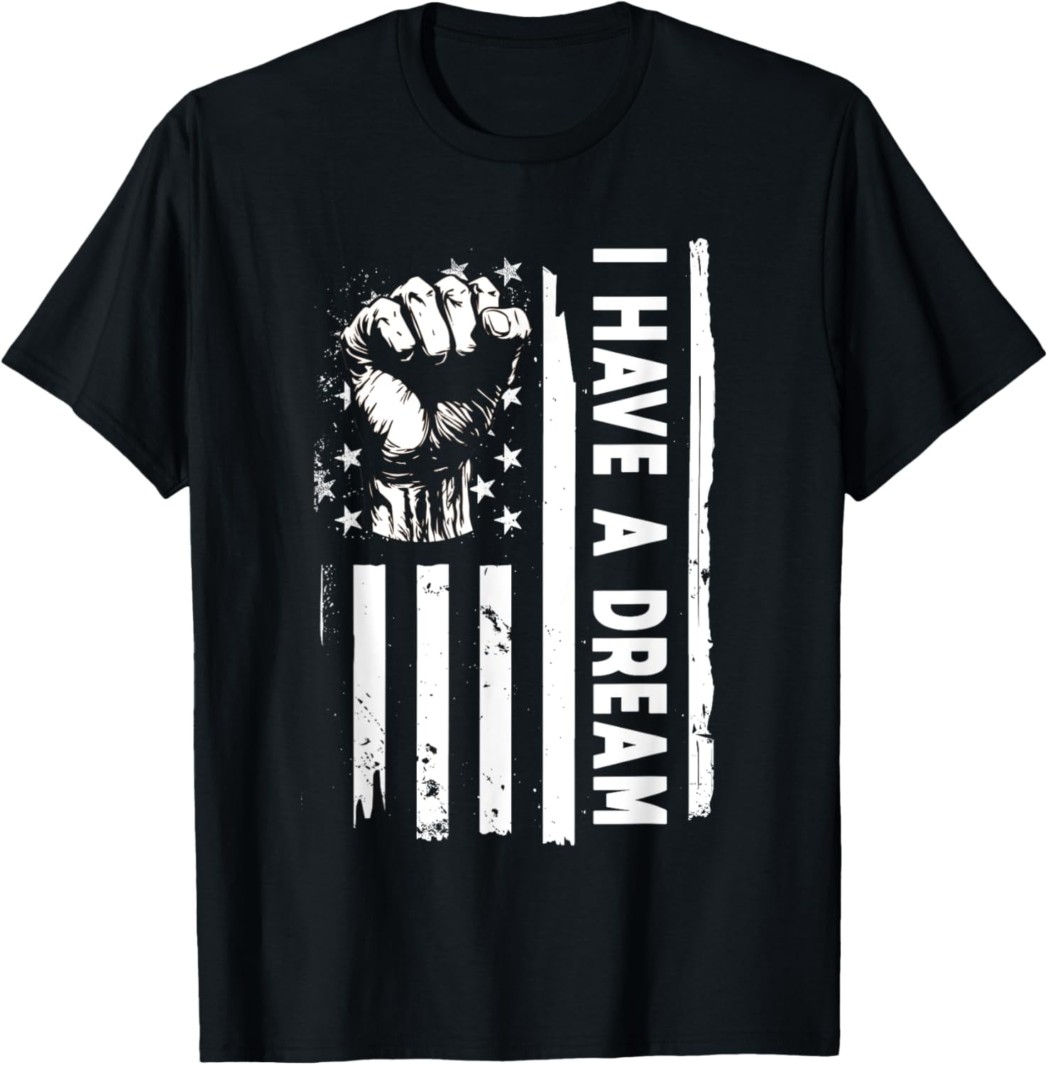 I Have A Dream MLK Quote Civil Rights Movement USA Flag T-Shirt ...