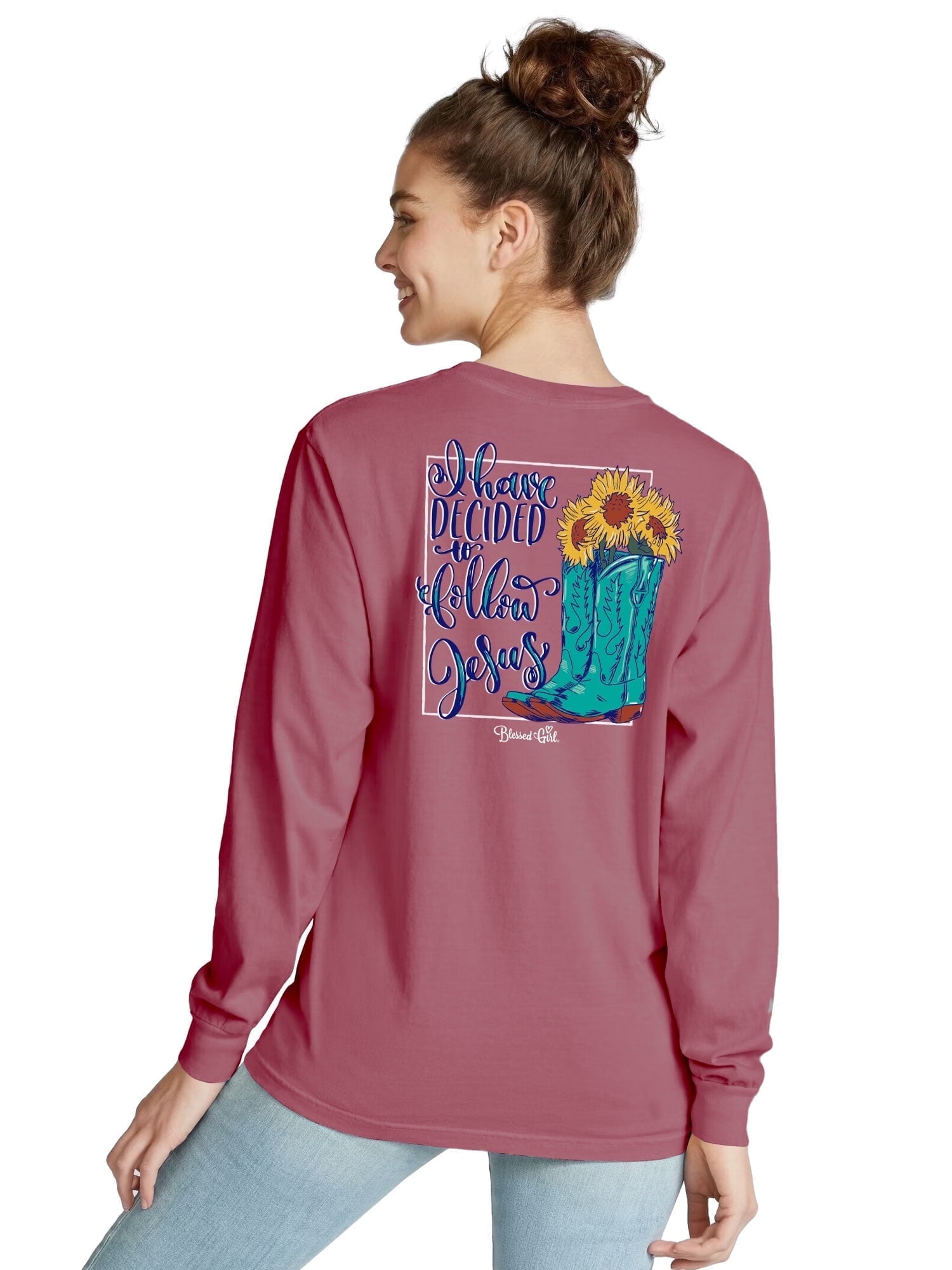 Blessed Girl Womens Long Sleeve T-Shirt I Have Decided 2X - Walmart.com
