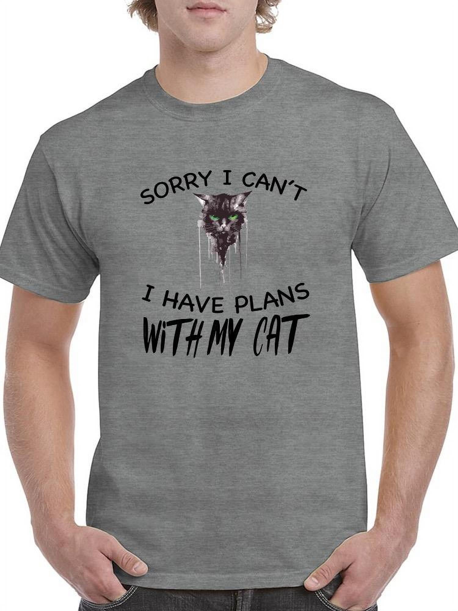 I Have Plans With My Cat T-Shirt Men -Smartprints Designs, Male Large ...