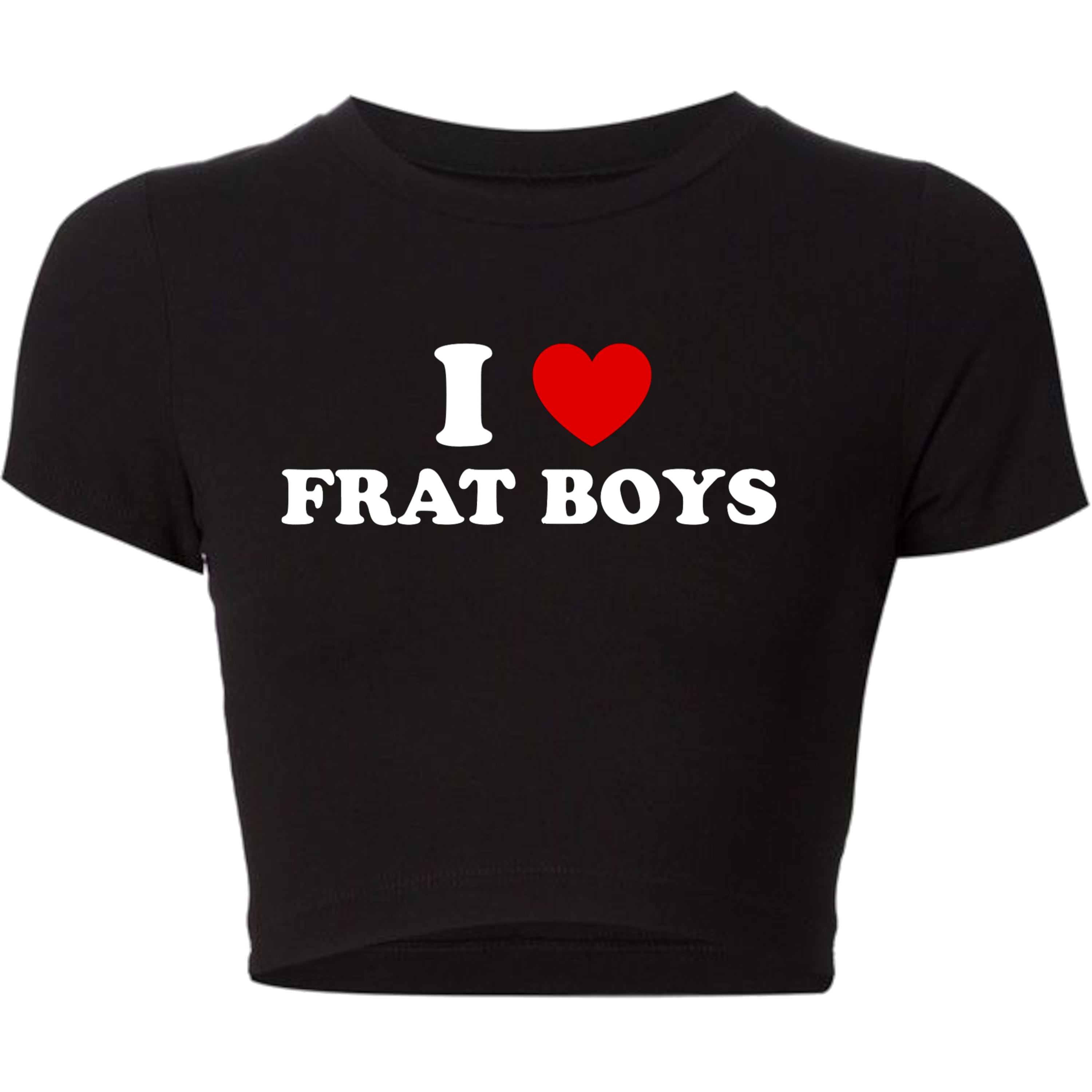 I Heart Frat Boys Graphic Crop Top • Party Tee - Walmart.com