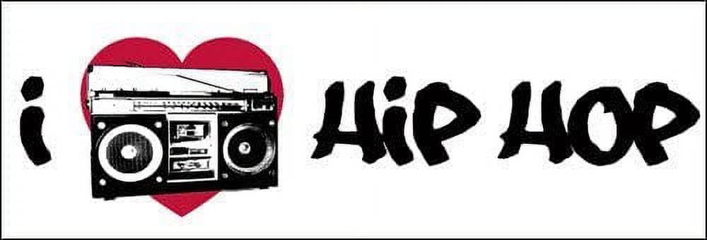 I Heart Hip Hop Bumper 3M Reflective sticker| Boom Box Rap Decal ...
