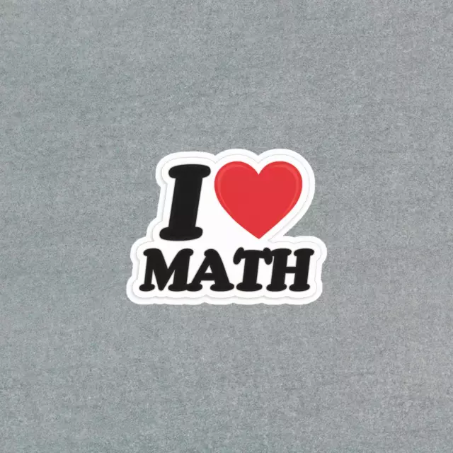 I Heart Math Sticker - Love Mathematics Teacher Student Giftphone Decal ...