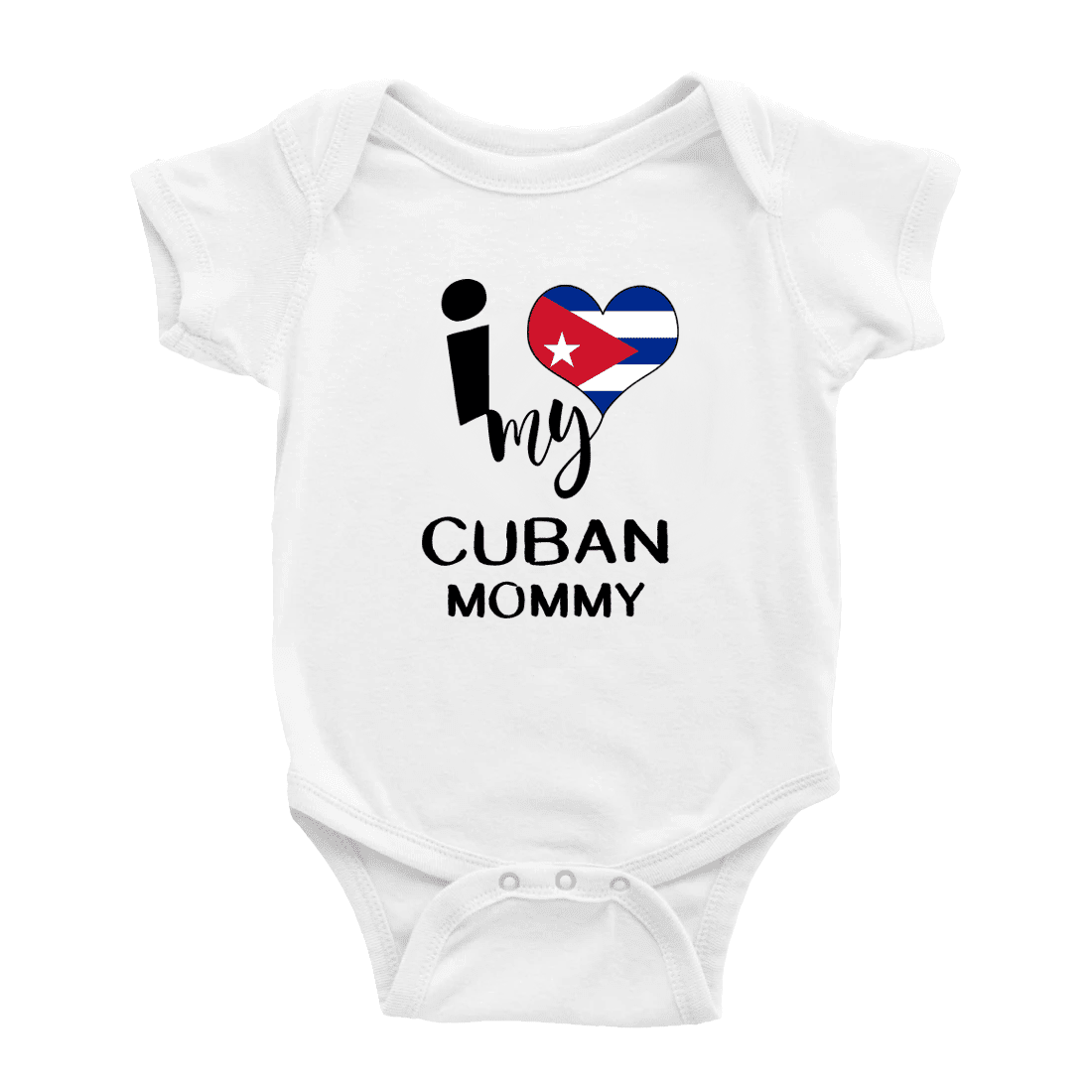 I Heart My Cuban Mommy Cuba Love Flag Cute Baby Clothes Unisex (White ...