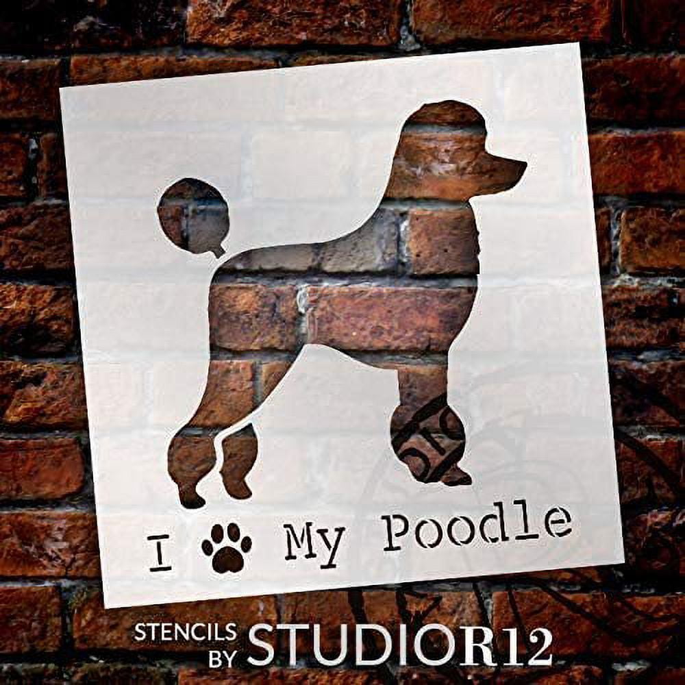 Printable Poodle Stencil