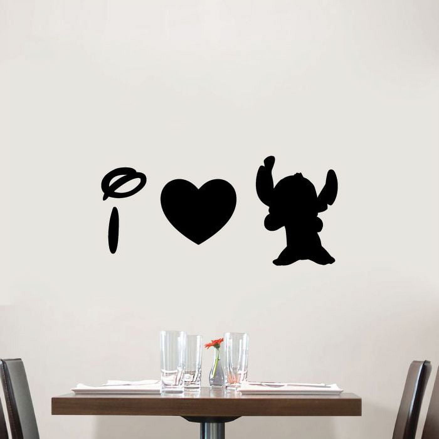 I Heart Stitch Love Lilo and Stitch Disney Cartoon Wall Sticker Art ...