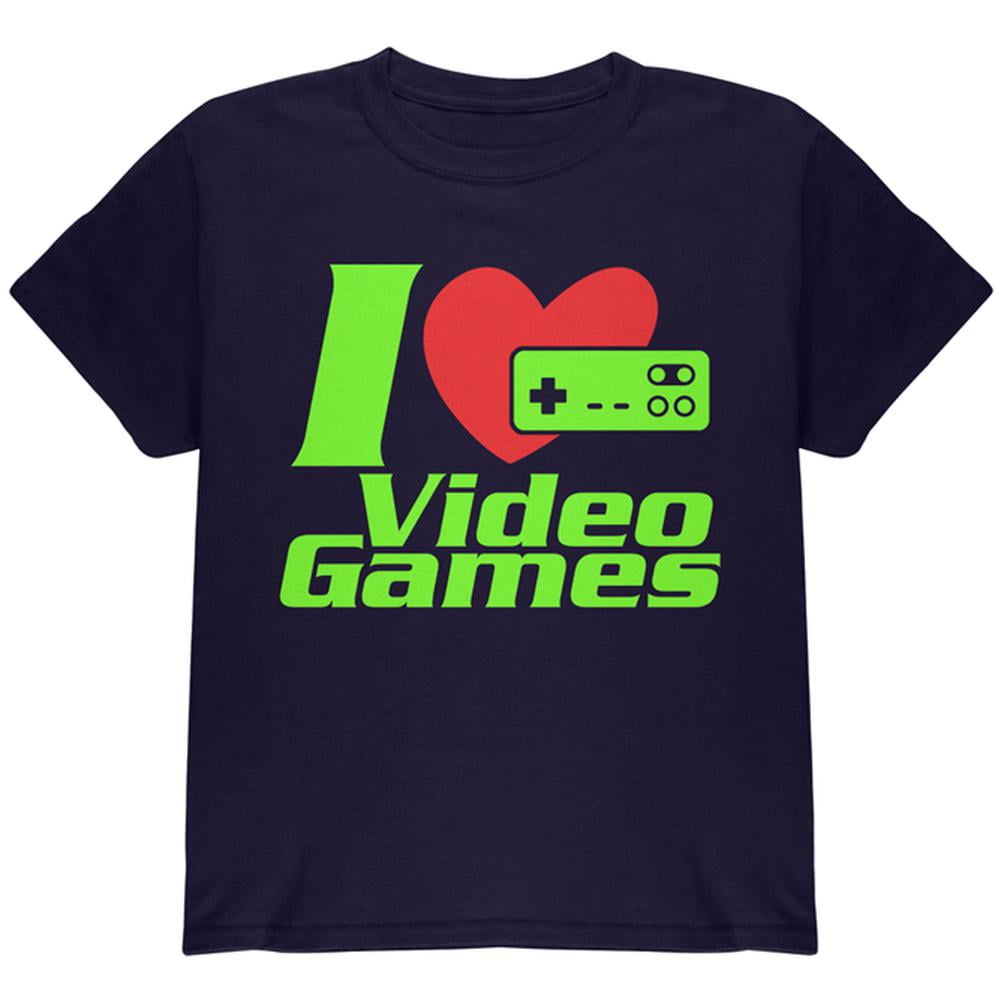 I Heart Video Games Gen 1 Youth T Shirt Navy Youth X-SM - Walmart.com