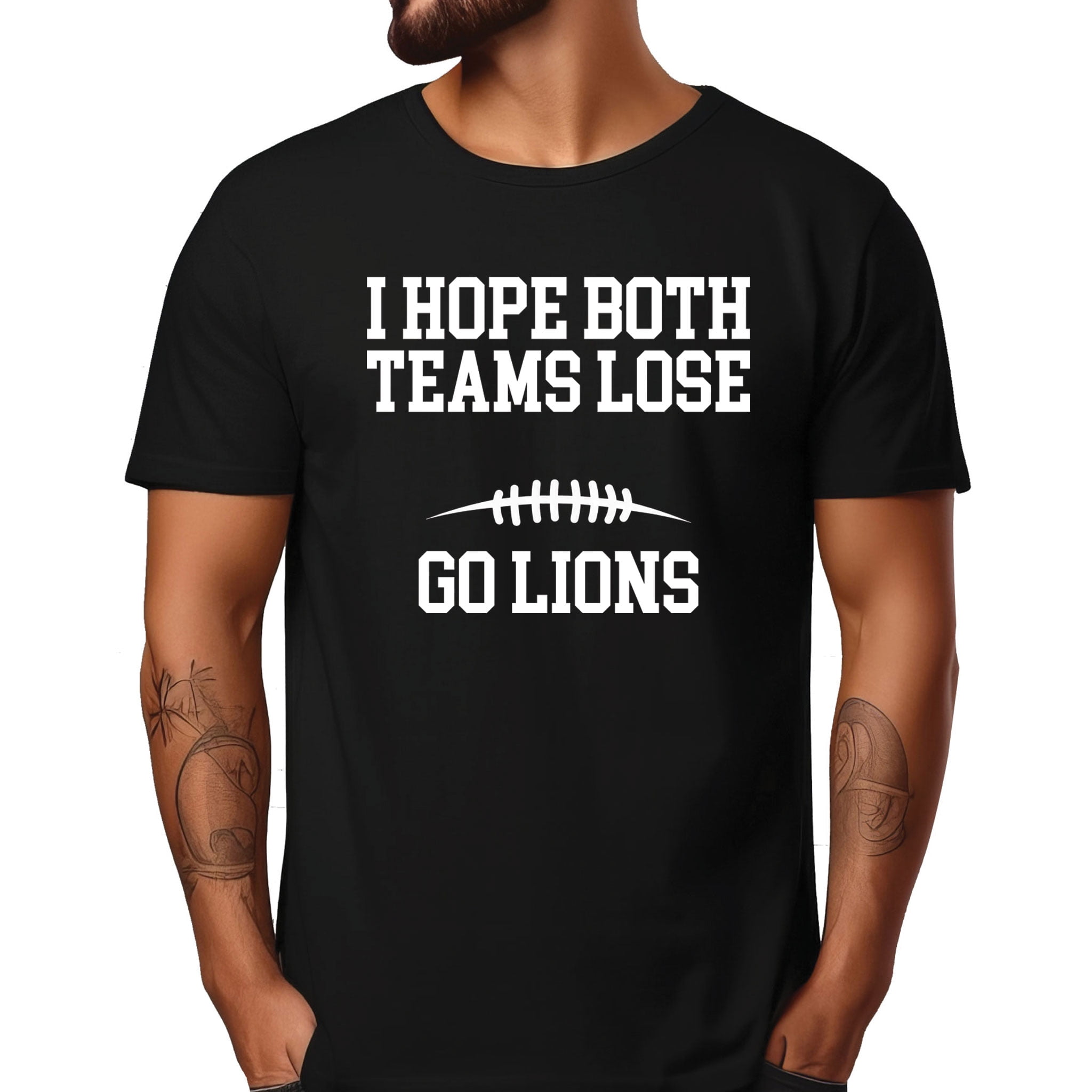 I Hope Both Teams Lose Go Lions Shirt - Walmart.com
