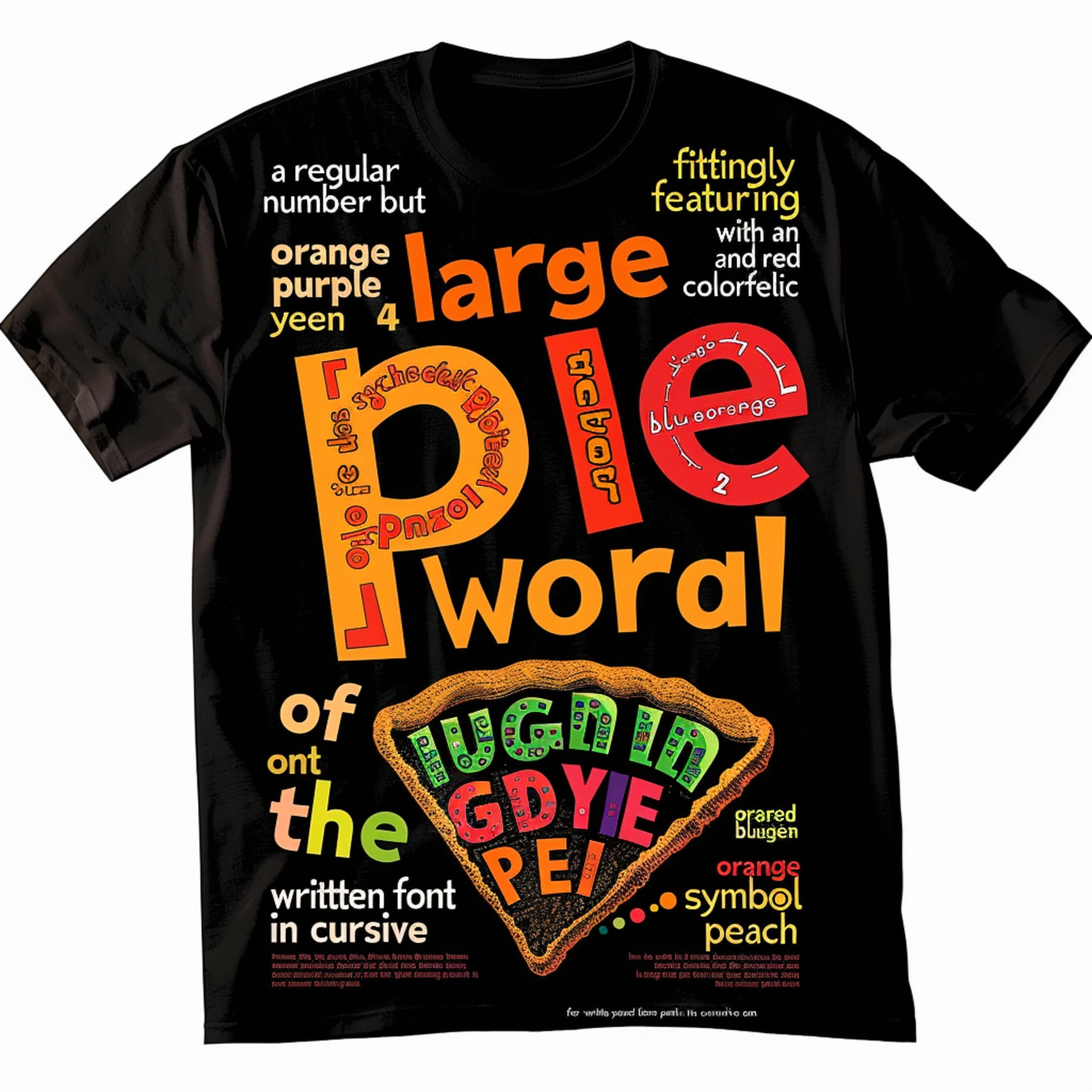 I Intrinsically Wonder Black TShirt Psychedelic Pie Symbol Design ...