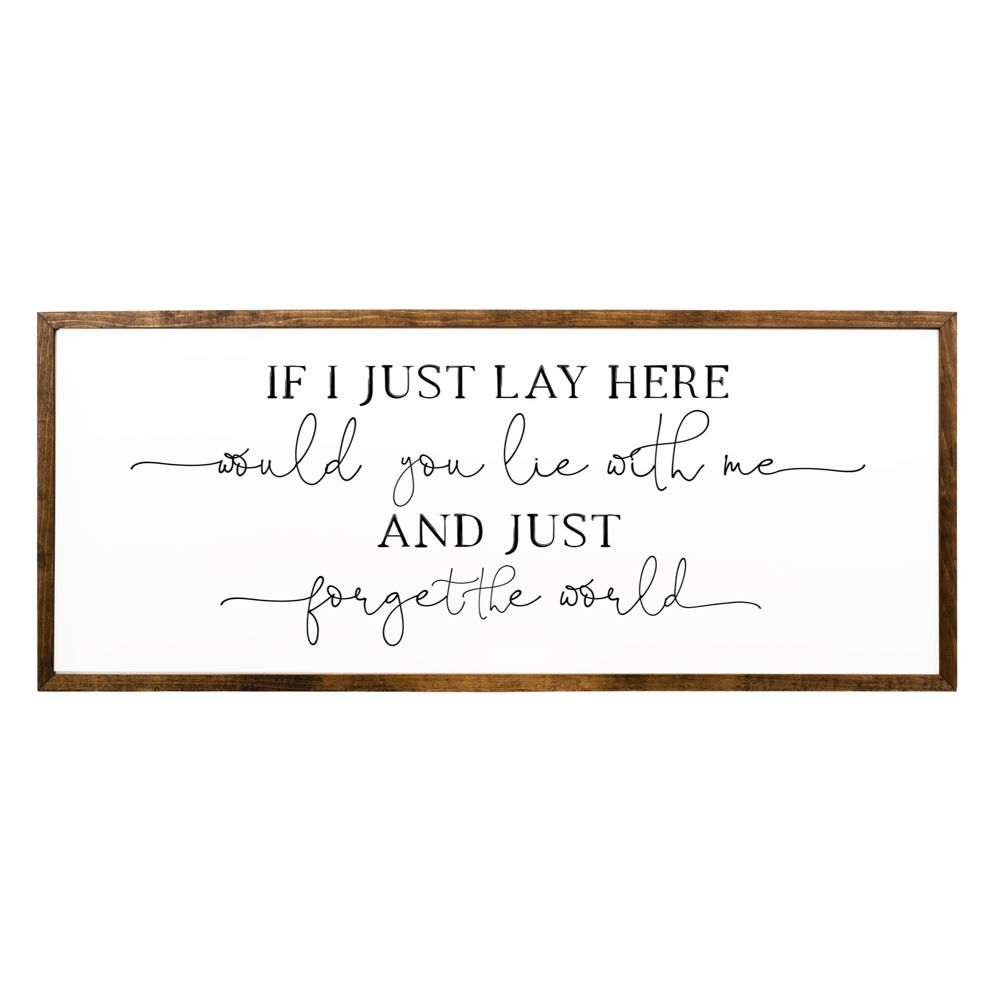 Meliora Craft If I Just Lay Here Sign, Bedroom Wall Decor, 20x40 inches ...