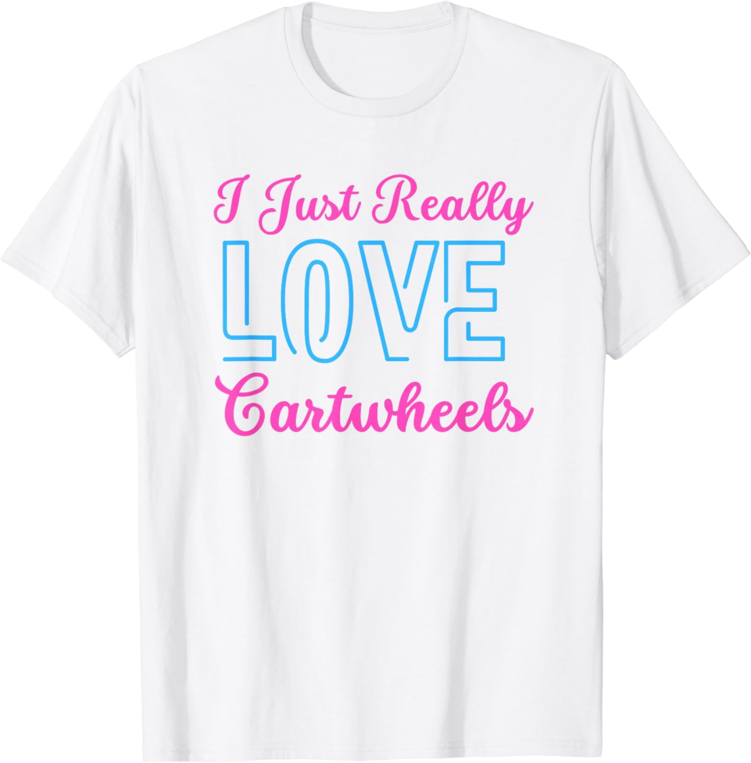I Just Really Love Cartwheels Cute 70s 80s 90s Gymnastics T-Shirt ...