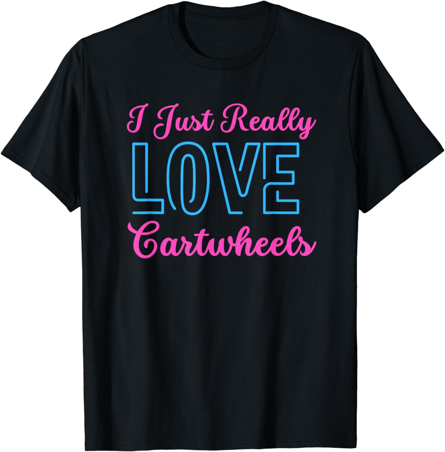 I Just Really Love Cartwheels Cute 70s 80s 90s Gymnastics T-Shirt ...