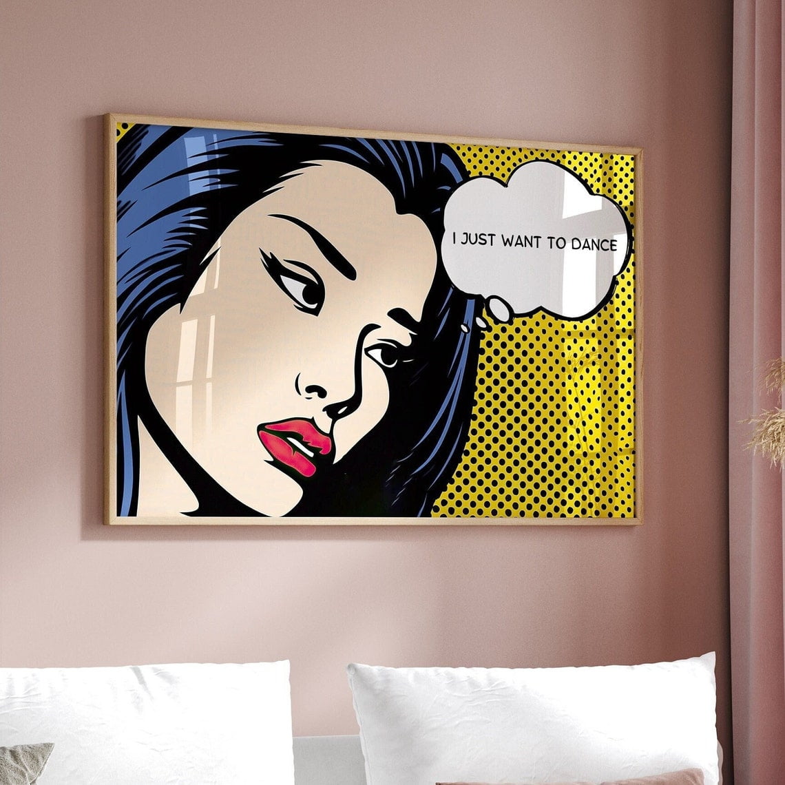 I Just Want To Dance Pop Art Print, Lichtenstein Style Art, Maximalist ...