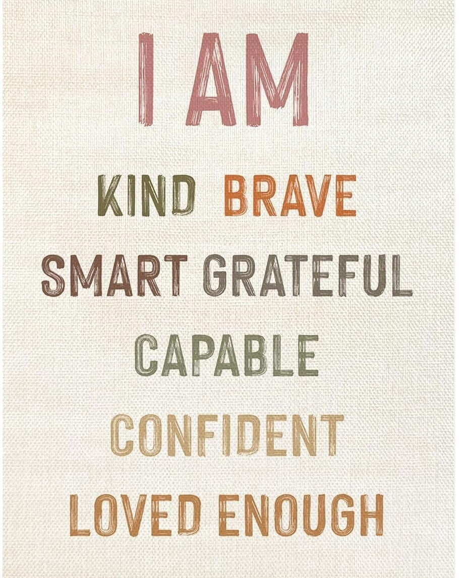 I Am Kind, I Am Brave Poster, Classroom Wall Decor, Positive Quotes ...