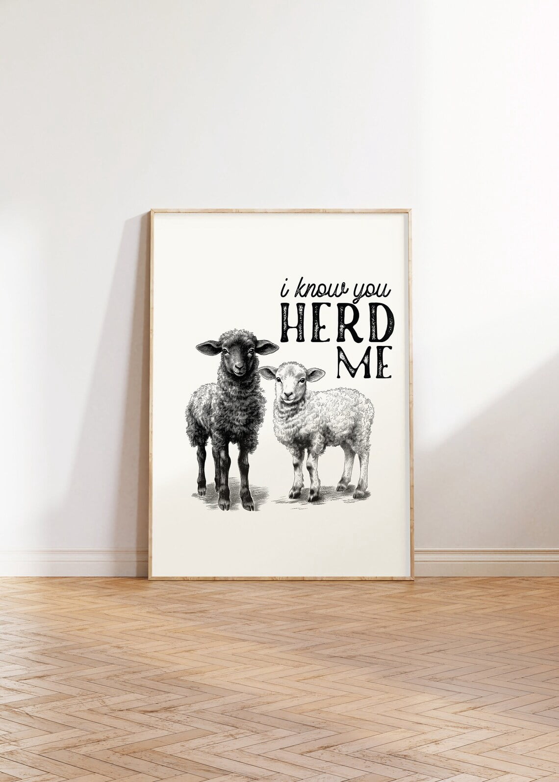 I Know You Herd Me Sheep, Modern Farmhouse Wall Art, Farm Sheep Posters ...