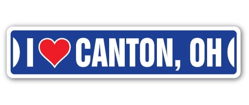 I LOVE CANTON OHIO Street Sign oh city state us wall road décor gift ...
