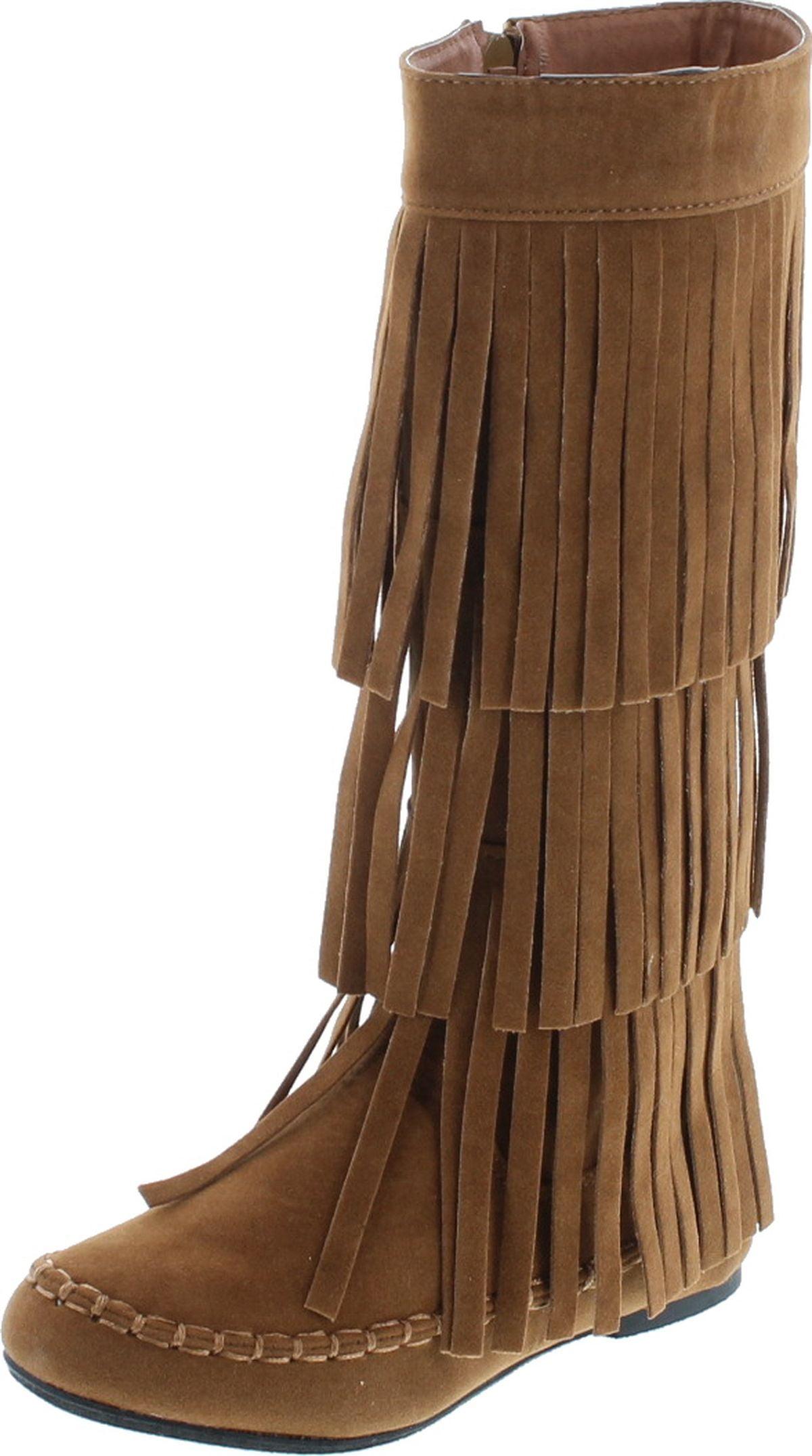 I LOVE KIDS AVA-18K Children's 3-Layers Fringe Moccasin Style Mid-calf ...