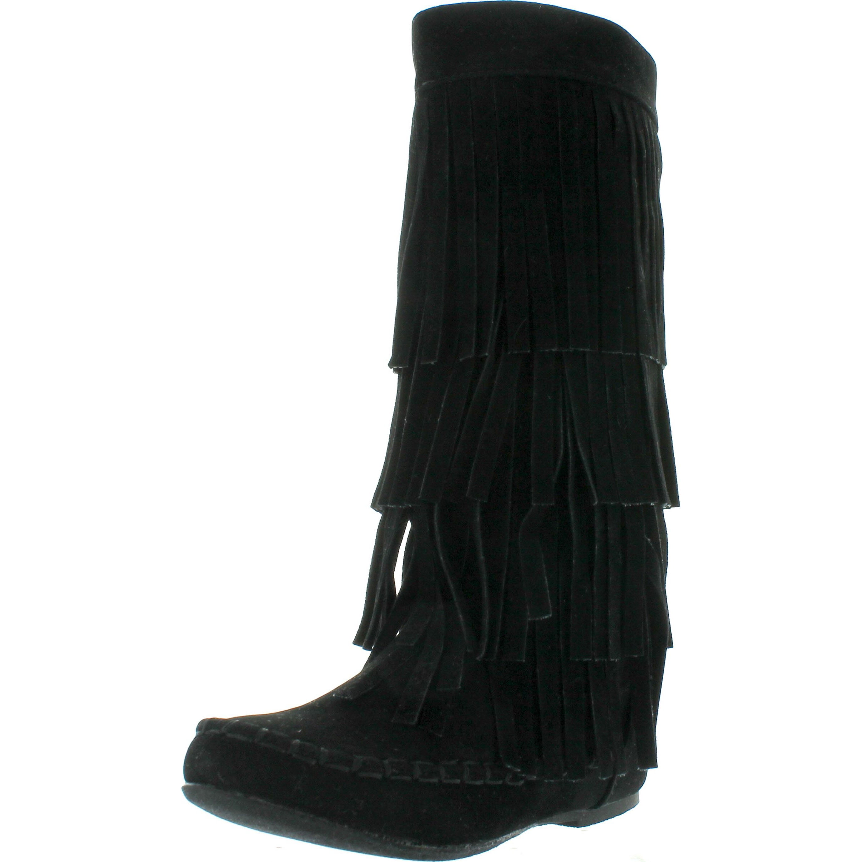 I LOVE KIDS AVA-18K Children's 3-Layers Fringe Moccasin Style Mid-calf ...