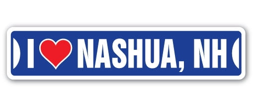 I LOVE NASHUA NEW HAMPSHIRE Street Sign nh city state us wall road ...