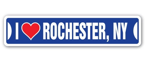 I LOVE ROCHESTER NEW YORK Street Sign ny city state us wall road décor ...