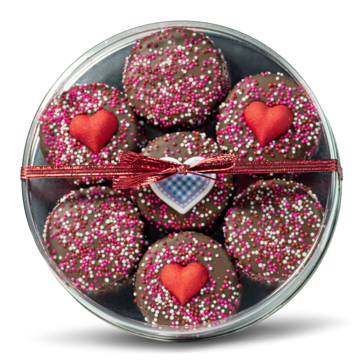 I LOVE YOU Red Valentine Chocolate Dipped Sandwich Cookies | Olde ...