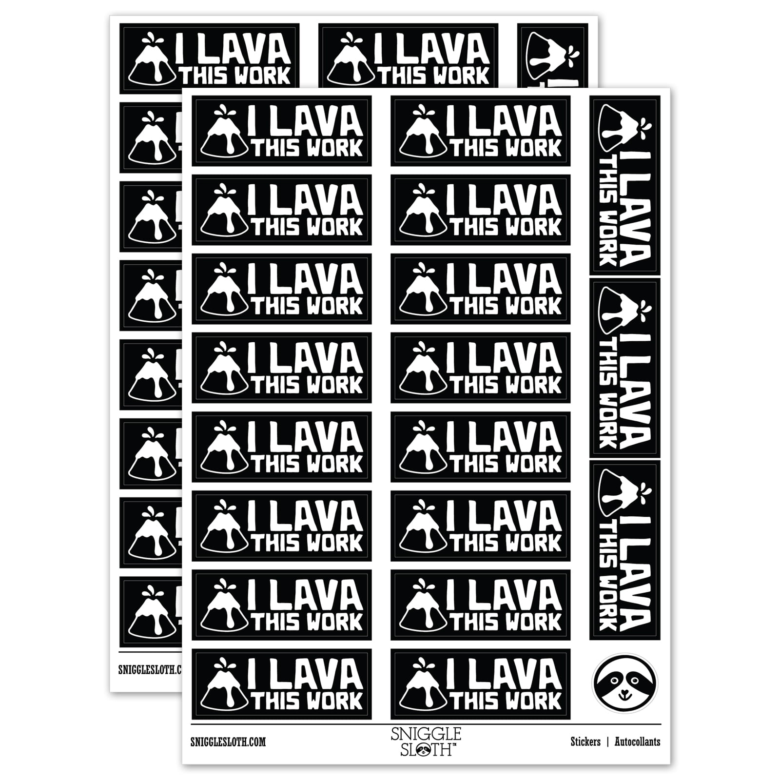 I Lava Love This Work Volcano Teacher Student School Sticker Set ...