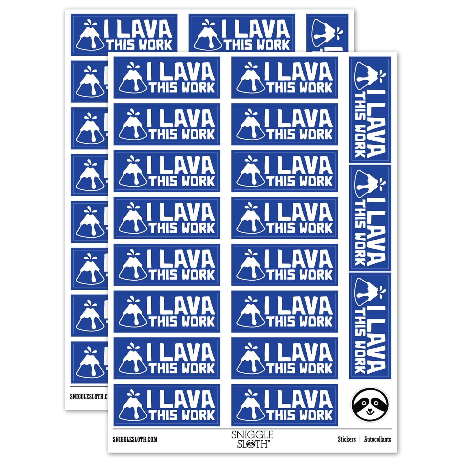I Lava Love This Work Volcano Teacher Student School Sticker Set - Dark ...