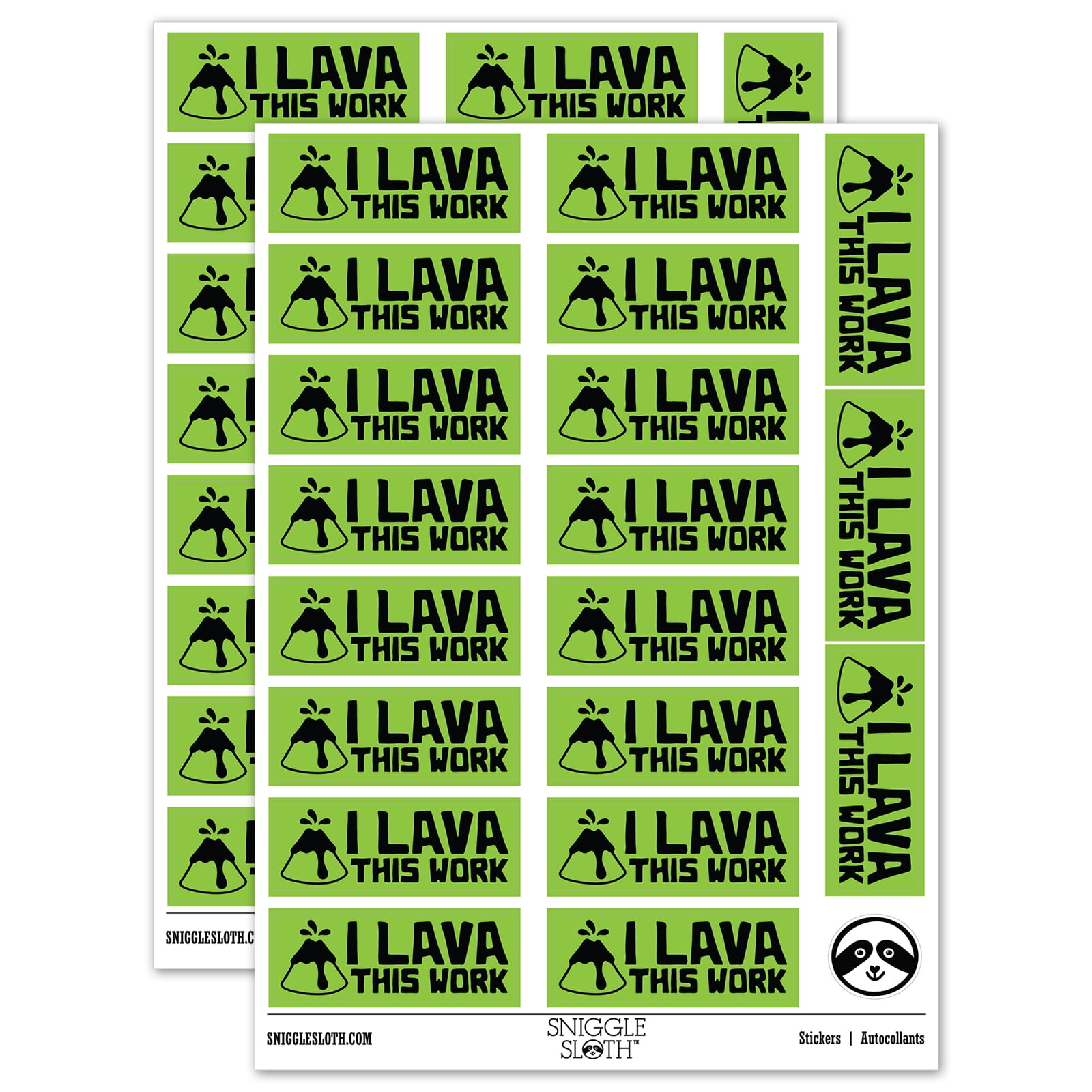 I Lava Love This Work Volcano Teacher Student School Sticker Set ...