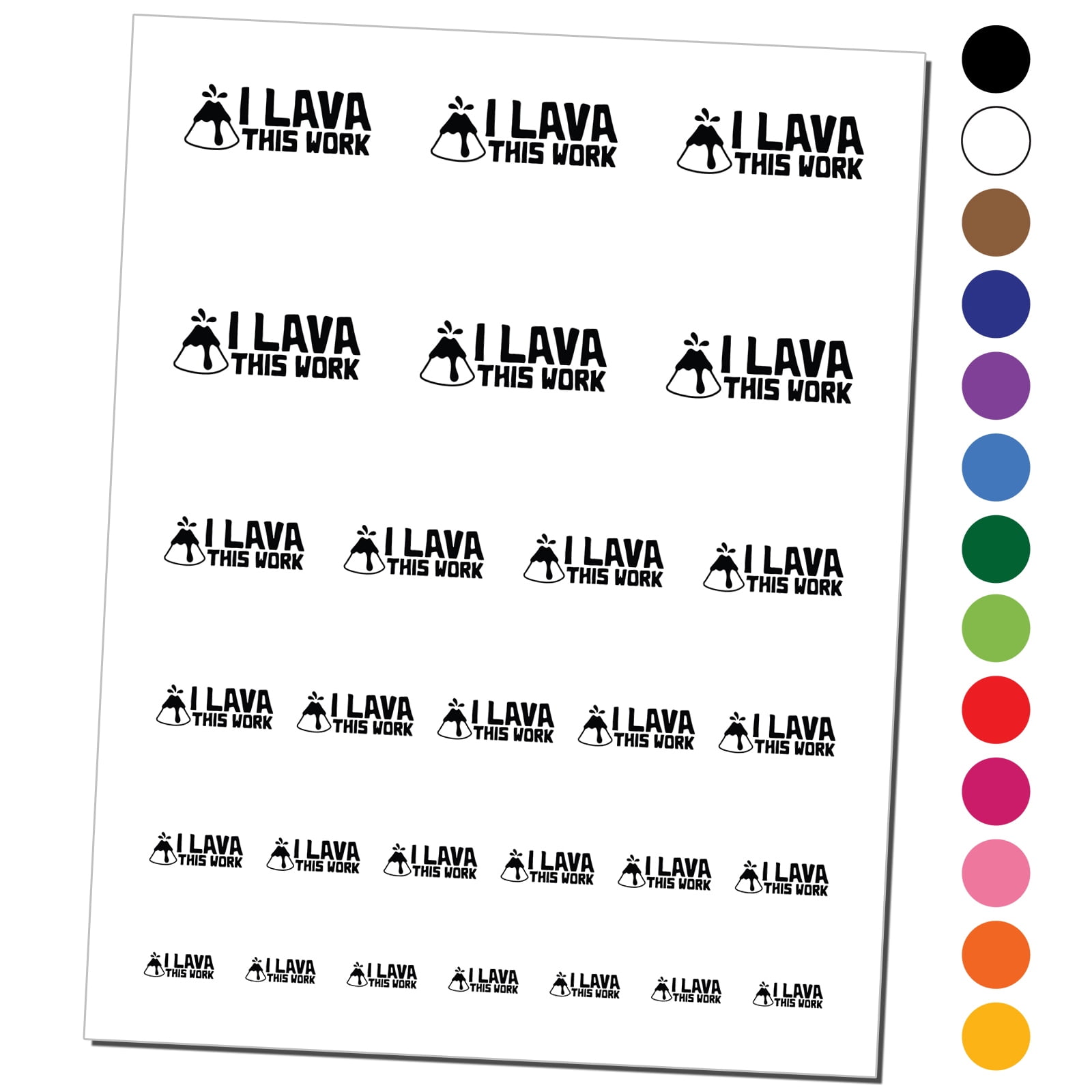 I Lava Love This Work Volcano Teacher Student School Water Resistant ...