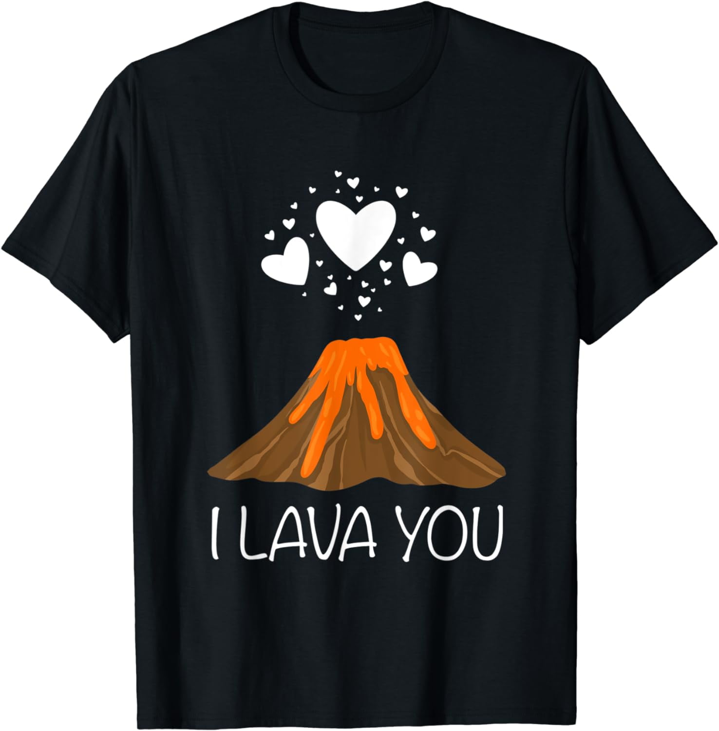 I Lava You Valentine's Day Anniversary Outfit I Volcano Love T-Shirt ...