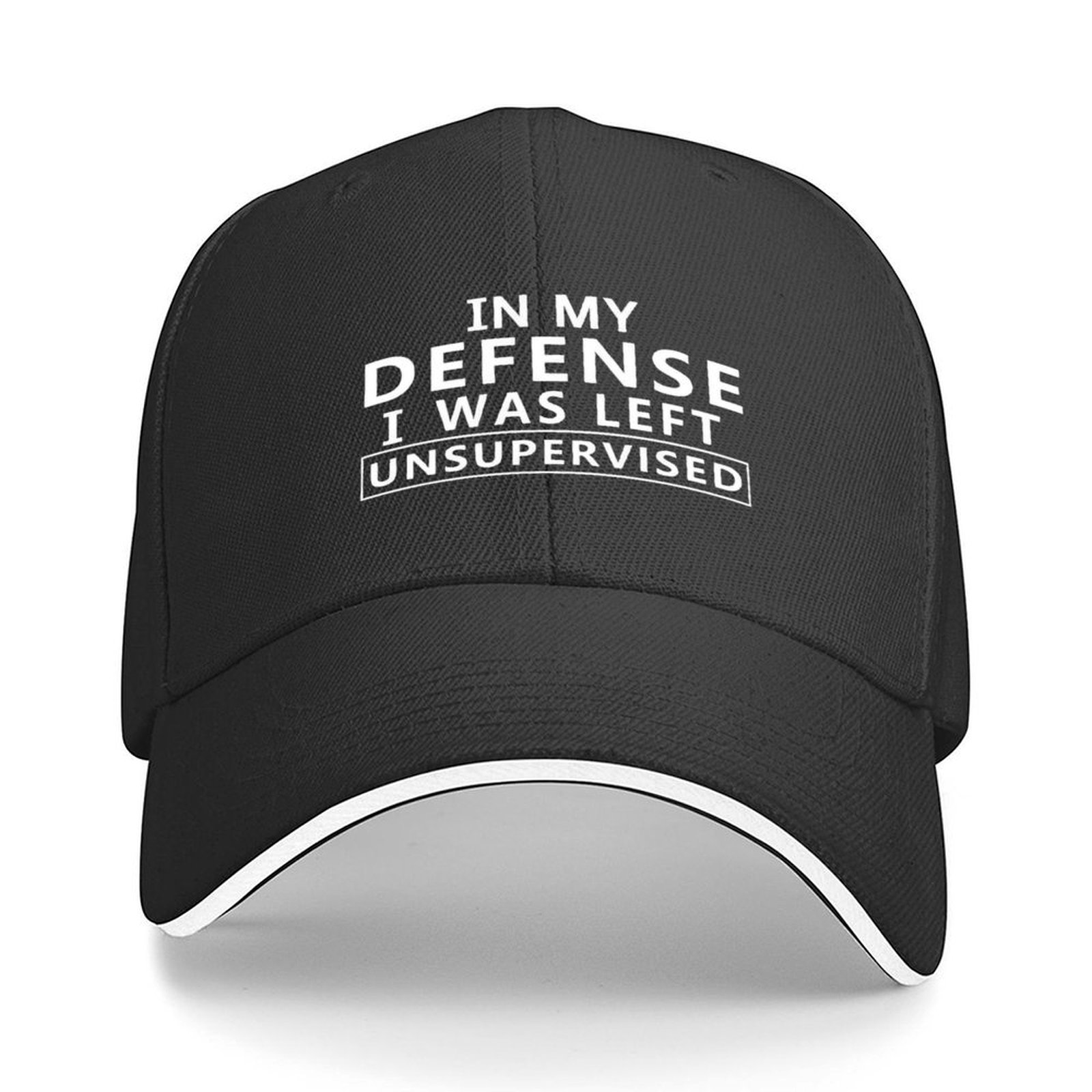 In My I Was Left Unsupervised Humorous Design, Print Baseball Cap ...
