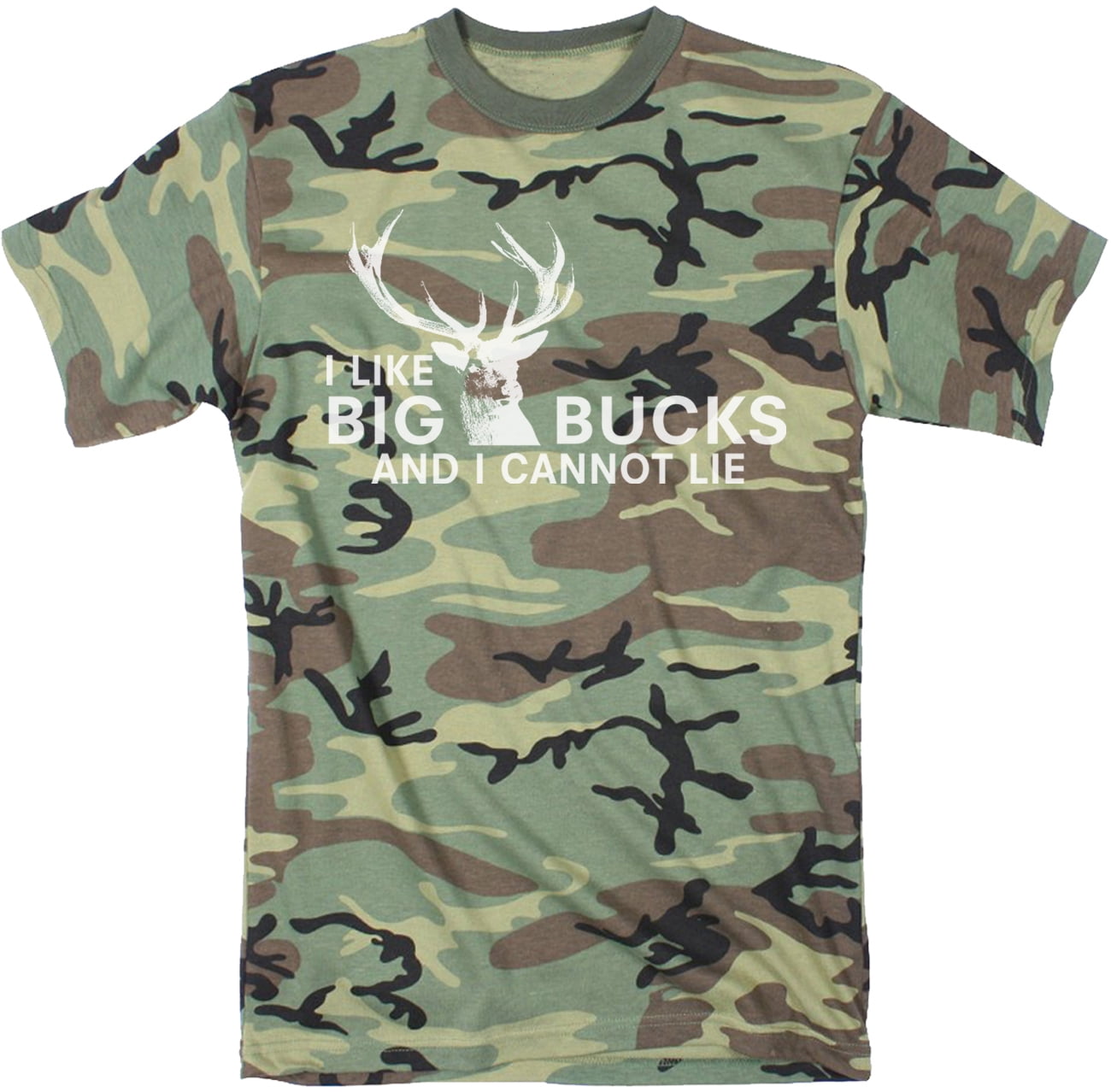 I Like Big Bucks And I Cannot Lie Youth Camo T Shirt Funny Hunting Tee ...