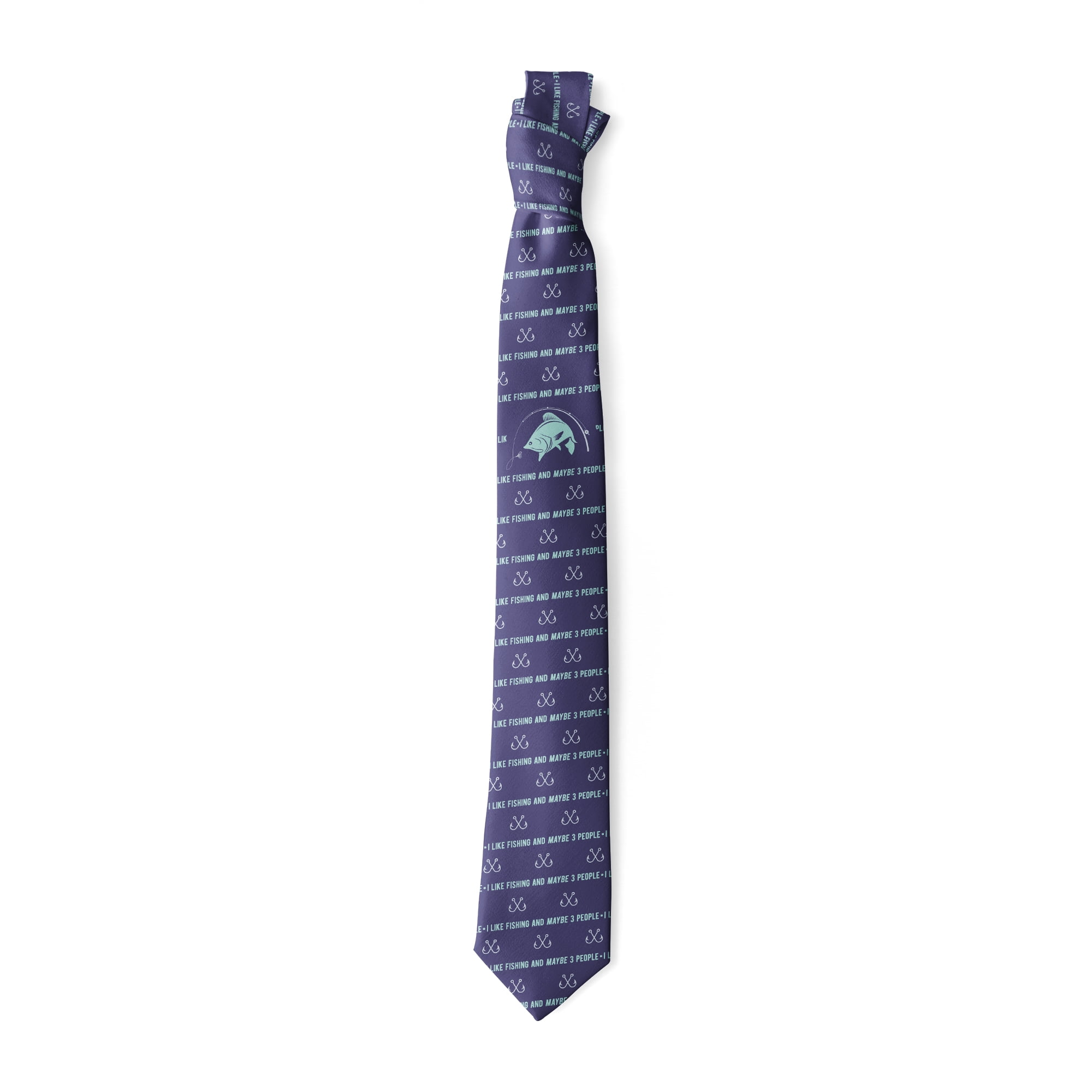 I Like Fishing And Maybe 3 People Necktie Funny Neckties for Men ...