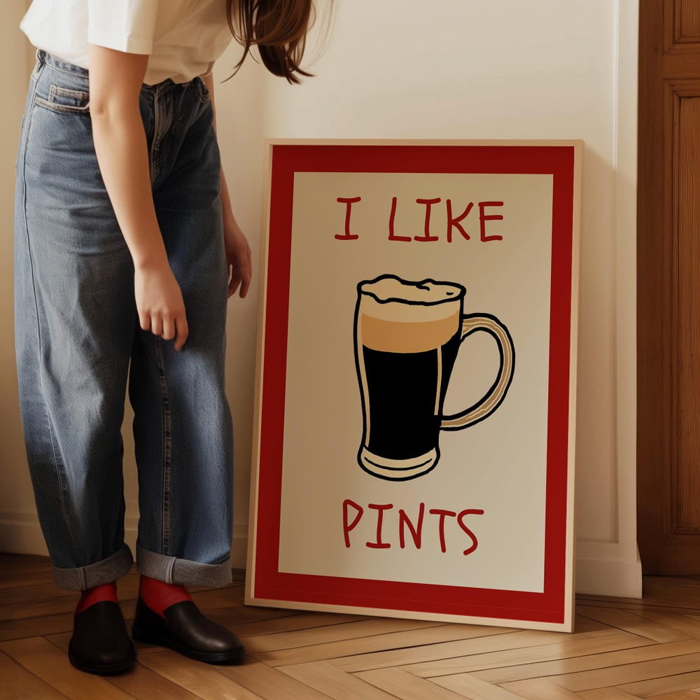 I Like Pints Poster, Guinness Vintage Poster, Guinness Print, Split The ...