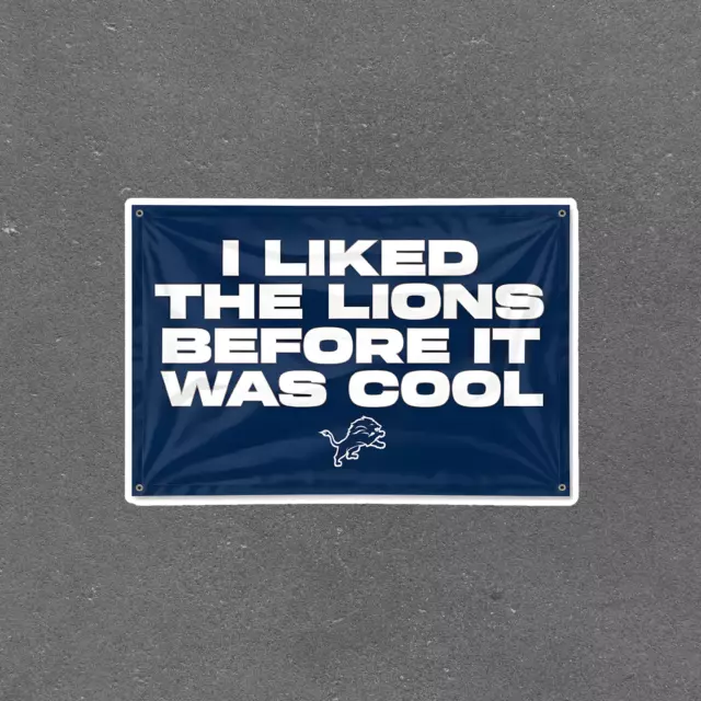 I Liked The Lions Before It Was Cool Detroit Football Fan Bannerphone ...