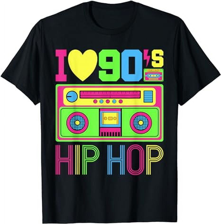 I Love 90s Hip Hop Music 1990s Style Outfit Vintage Nineties T-Shirt ...
