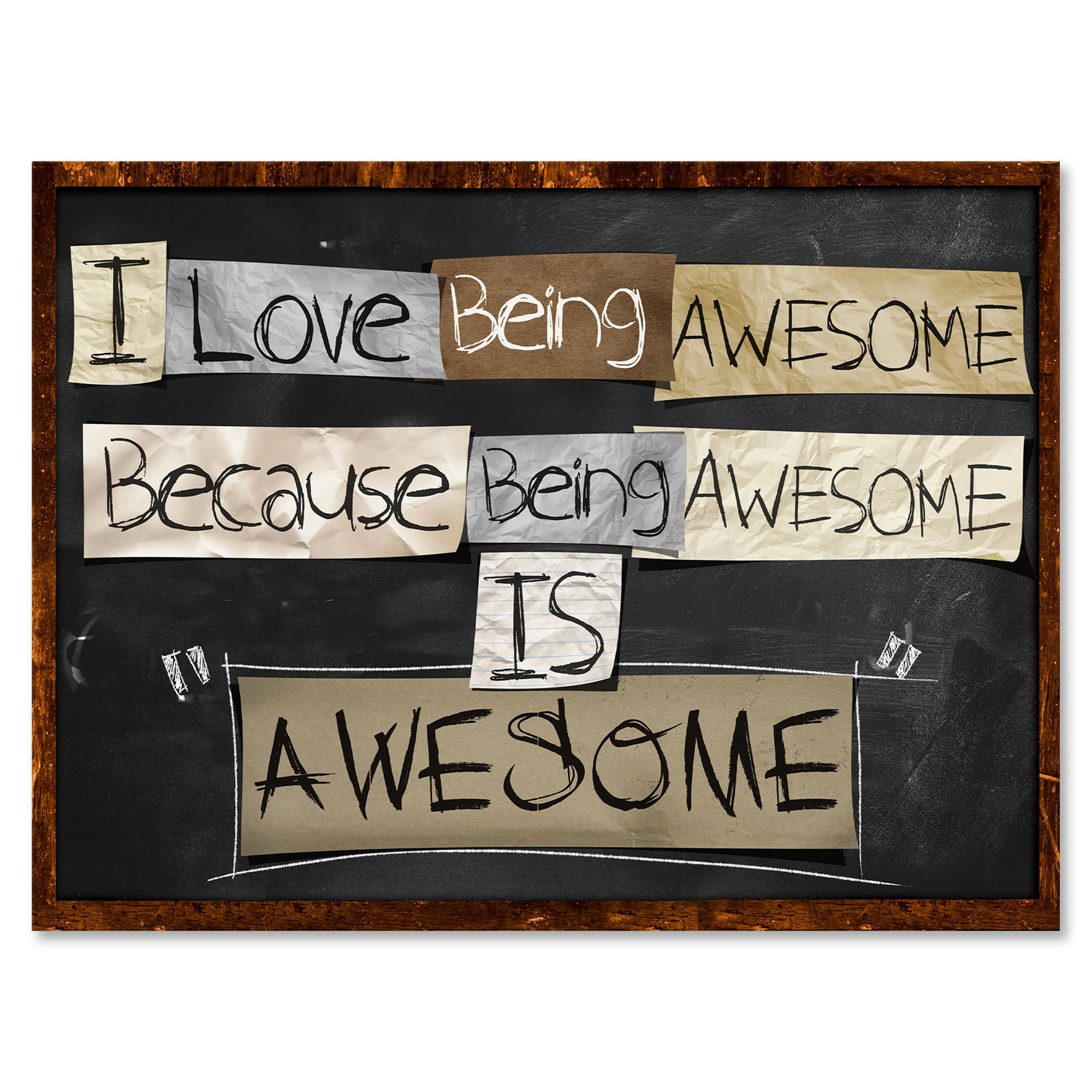 I Love Being Awesome School Quotes 8 in x 12 in Painting Canvas Art ...