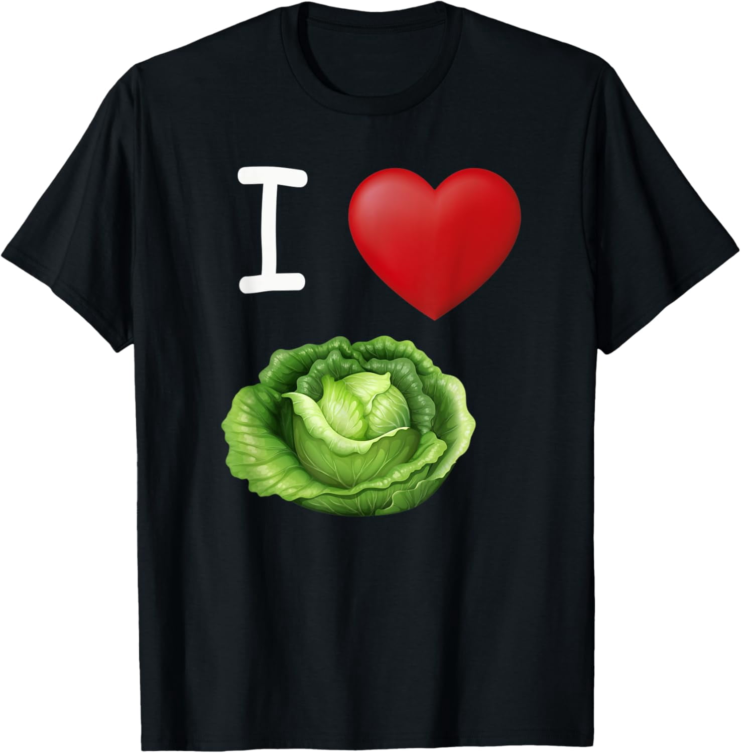 I Love Cabbage Halloween Costume Cabbage Lover Vegan Tee T-Shirt ...