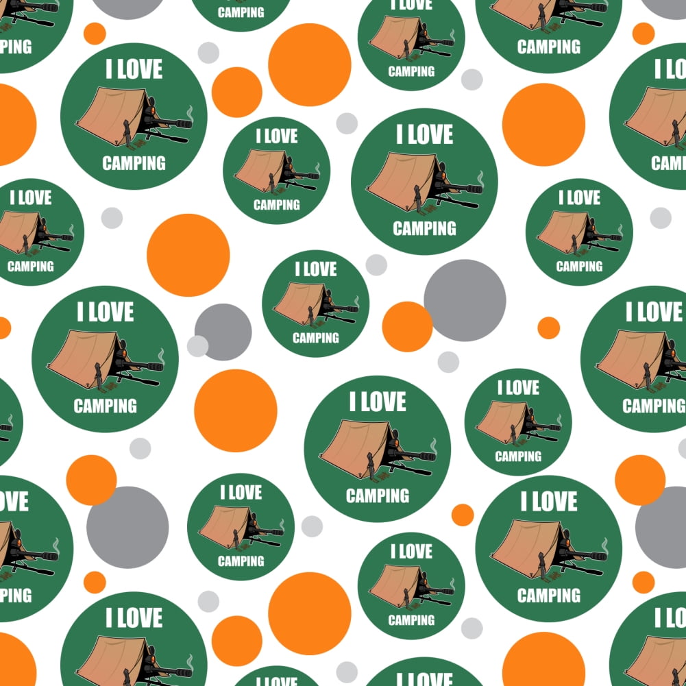 I Love Camping Sniper Shooting Gaming Gamer Premium Gift Wrap Wrapping ...