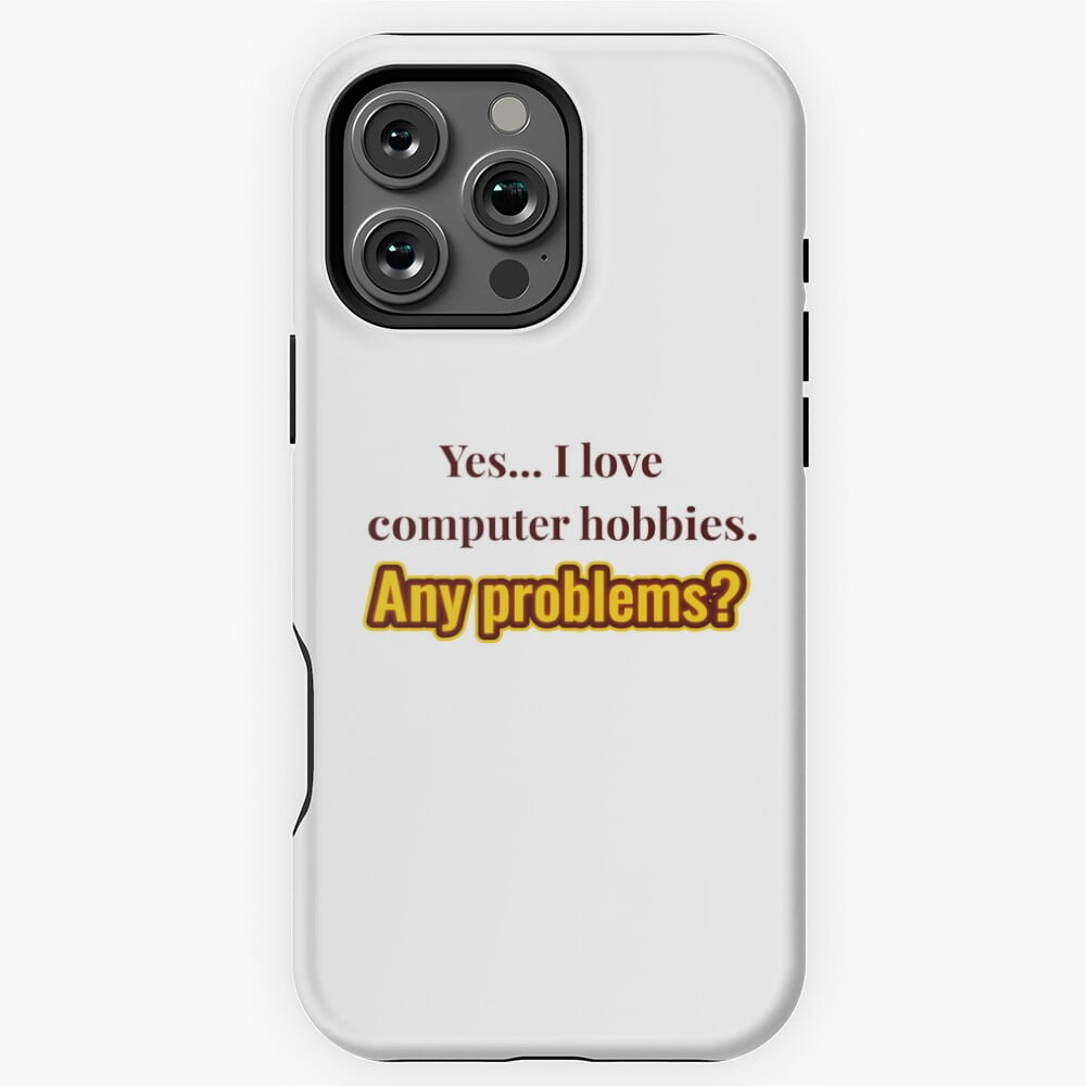 I Love Computer Hobbies Quote Artwork Protective and Compatible iPhone ...