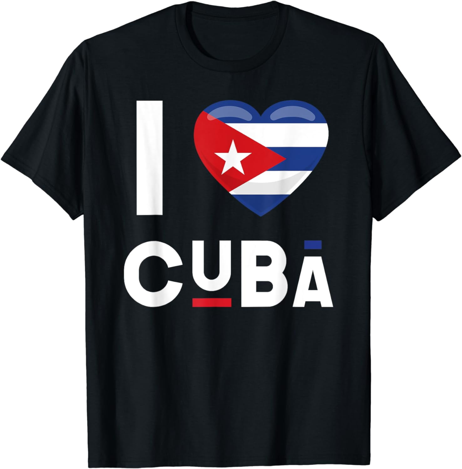 I Love Cuba Shirt Cuban Love Heart Flag Cuban Pride T-Shirt - Walmart.com
