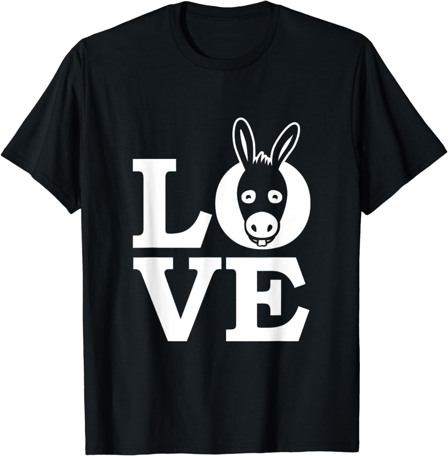 I Love Donkeys - Cute Donkey Head - T-Shirt Gift T-Shirt - Walmart.com