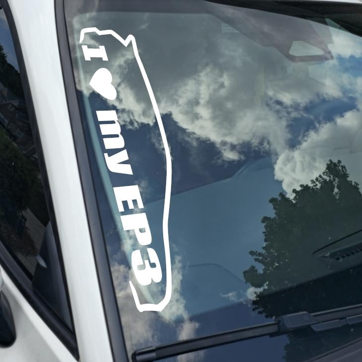 I Love EP3 my Vinyl Decal Sticker Bumper Window UV & Water Resistance ...