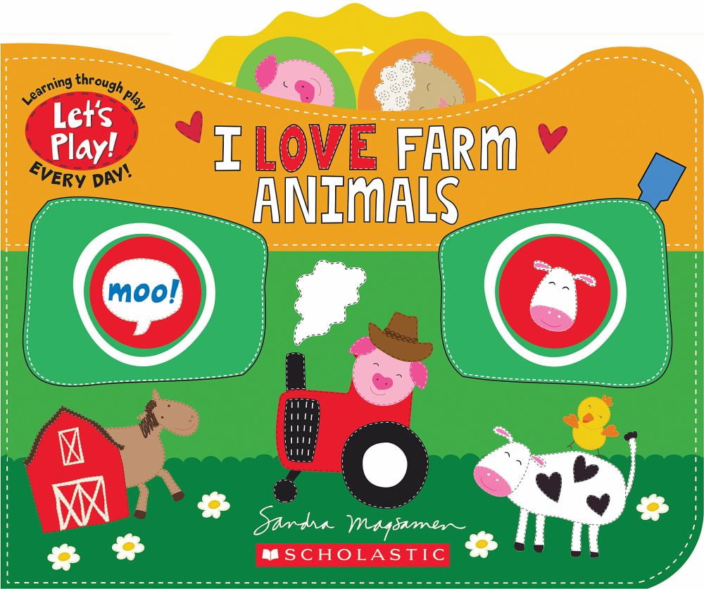I Love Farm Animals (a Let's Play! Board Book) (Hardcover) - Walmart.com