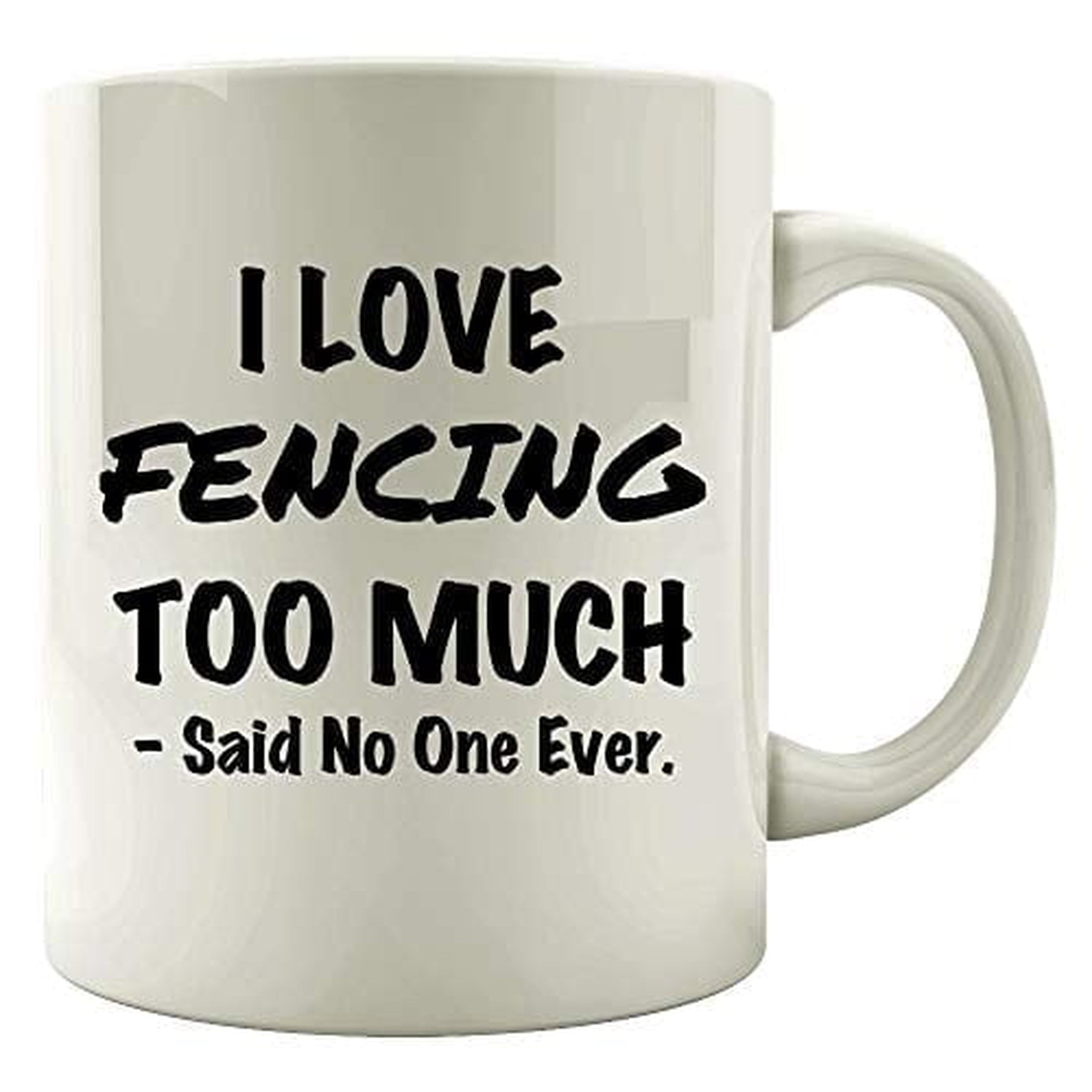 I Love Fencing 11 oz Coffee Mug - Gift for Athletes White Ceramic ...