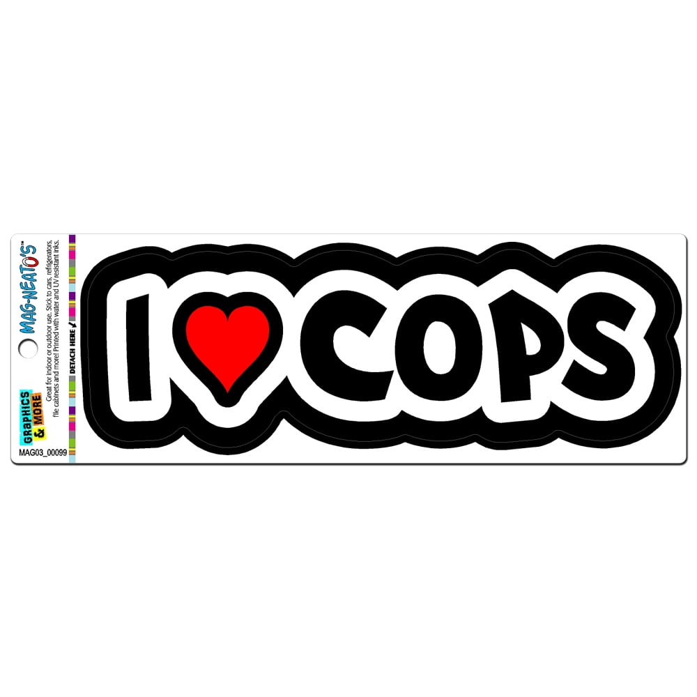 I Love Heart Cops - Police MAG-NEATO'S(TM) Car/Refrigerator Magnet ...