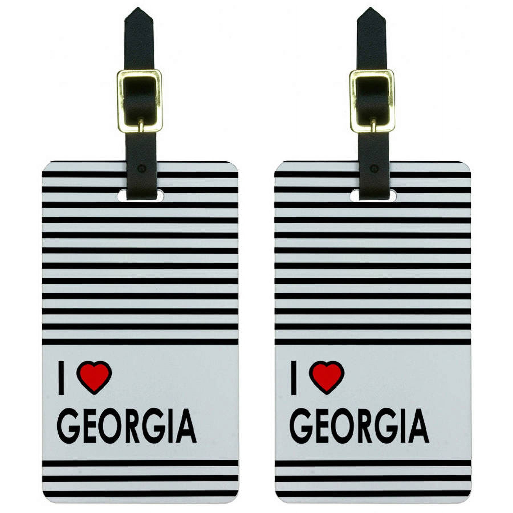 I Love Heart Georgia Luggage Tags Suitcase Carry-On ID, Set of 2 ...